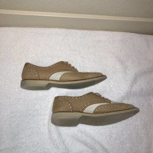 Halogen | Shoes | Halogen Lindy Suede Wingtip Oxford Saddle Shoe In Tan ...